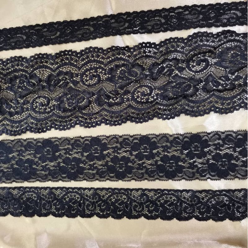 (Meter) Lace Hitam Black Lace Renda Hiasan Hantaran Lace Langsir ...