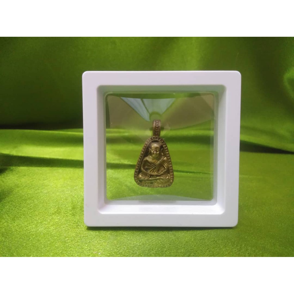 Thai Amulet Transparent Display Case 泰国佛牌 PE 薄膜 真空收藏盒 7CM X7CM 正方形 ...