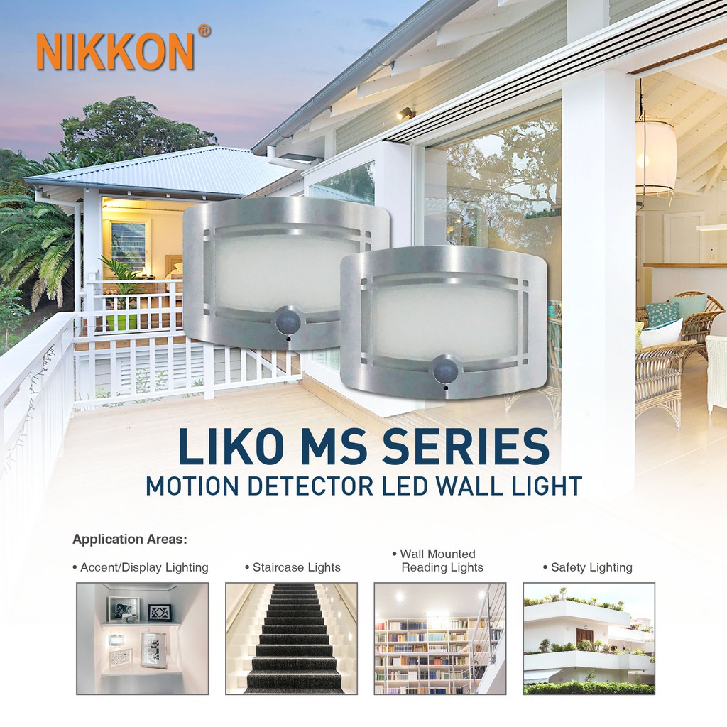 LIKO Lampu Dinding LED Sensor Pergerakan [2 unit/set] 4000K (LIKO ...