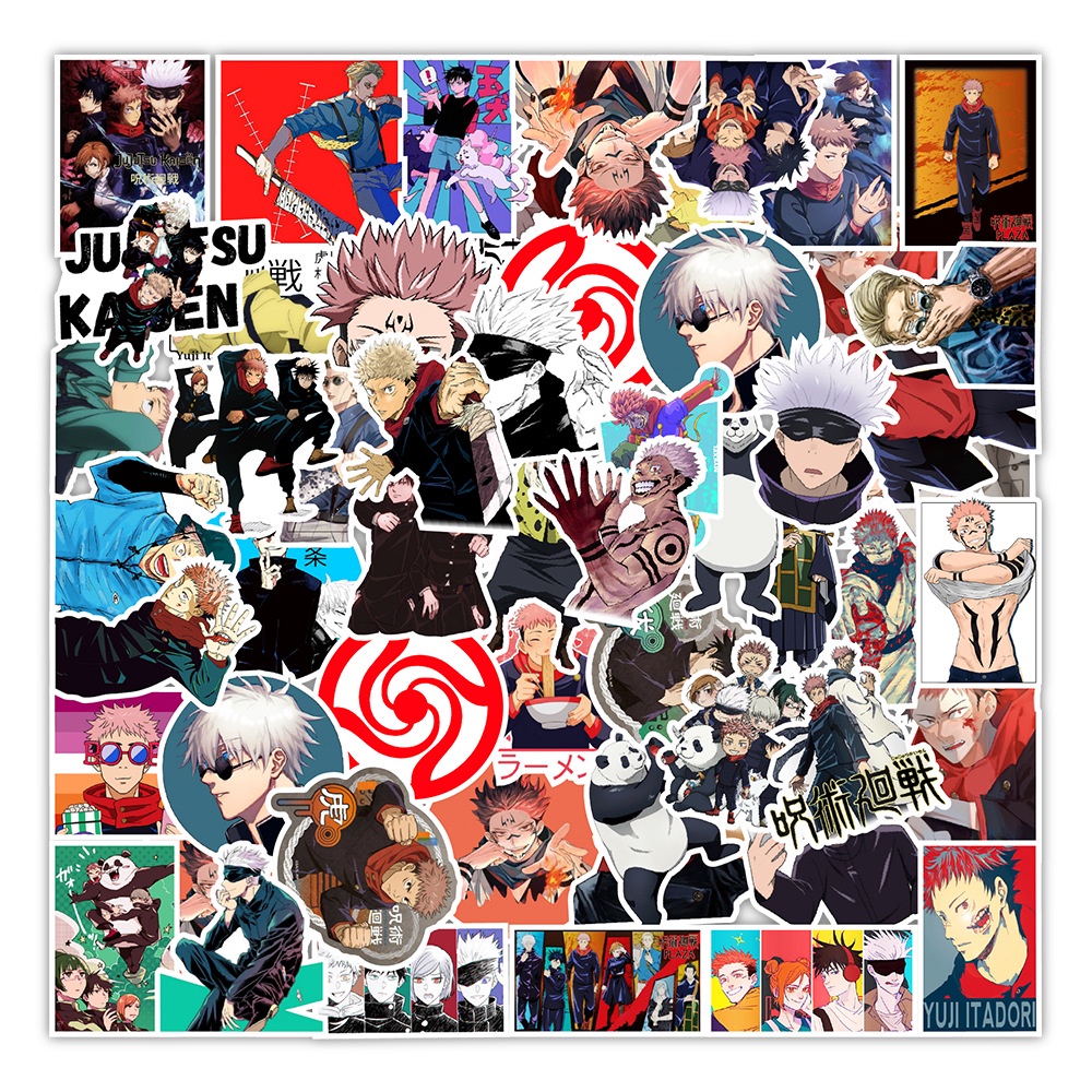 Sticker Anime Demon Slayer Jujutsu Kaisen 0 Movie Kimetsu Entertainment ...