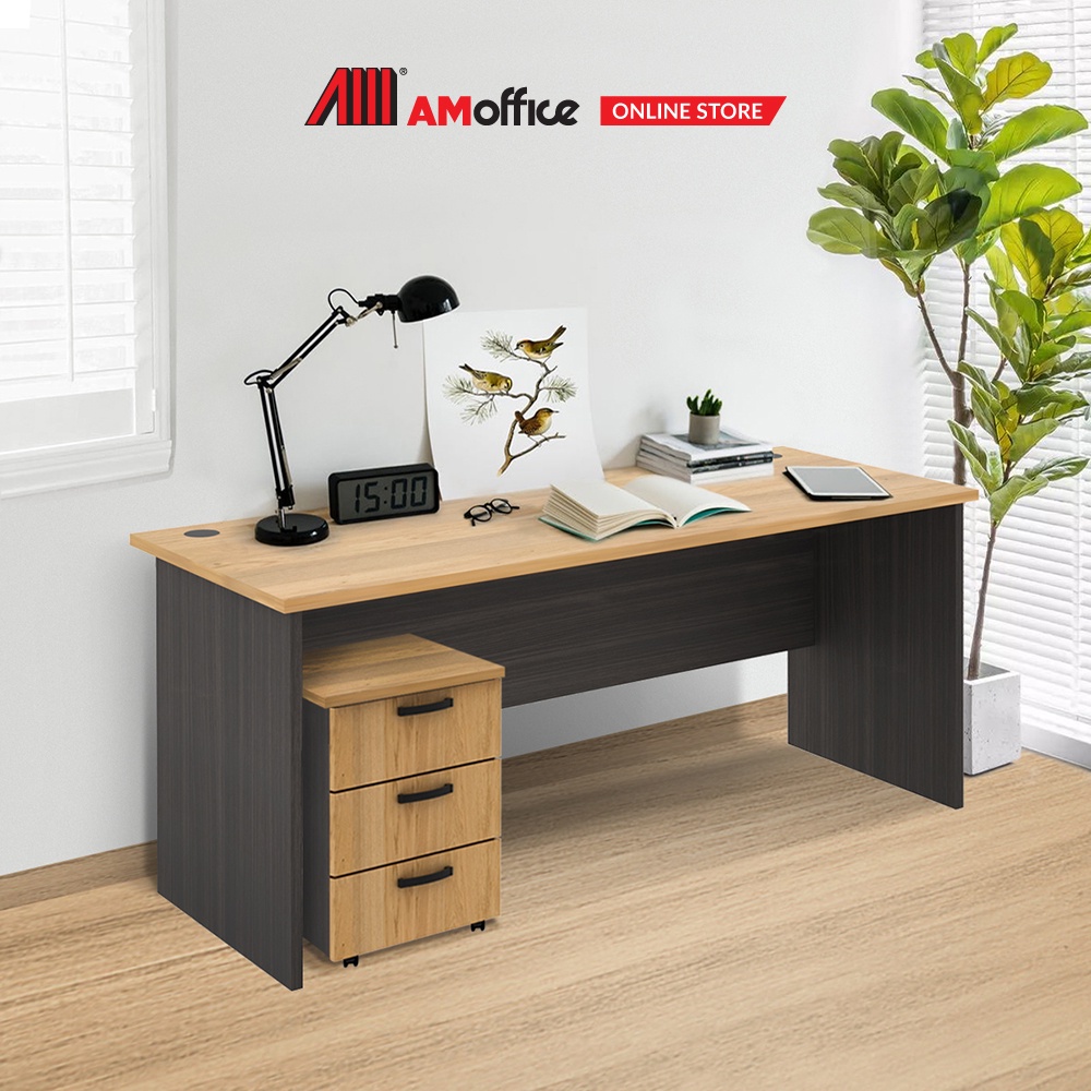 AM Office MP Series Writing Table c/w Mobile Pedestal | Shopee Malaysia