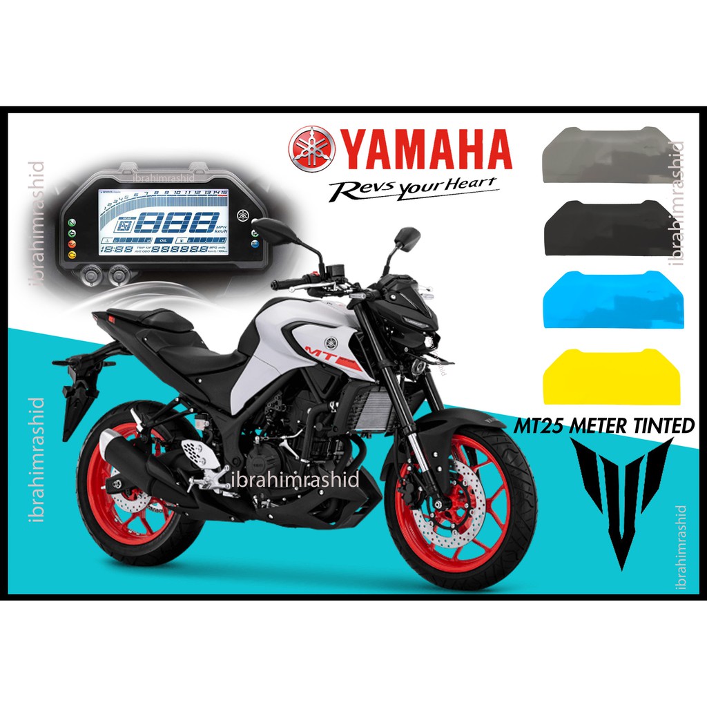 YAMAHA MT25 R25 TINTED METER UNIT STICKER 2020 (YAMAHA MT25 / R25 ...