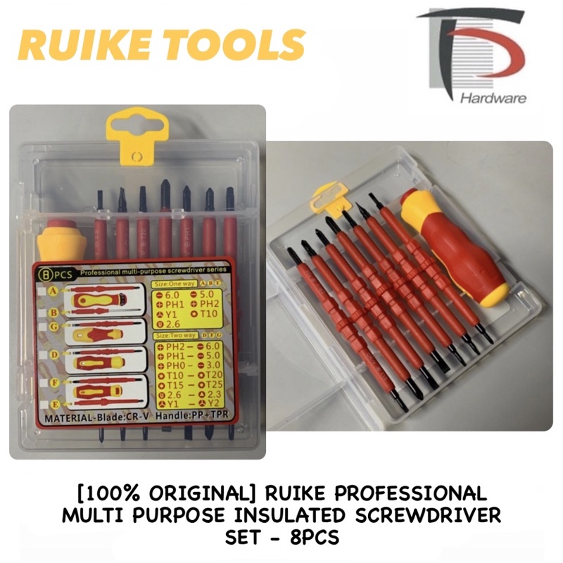 [100% ORIGINAL] RUIKE PROFESSIONAL MULTI PURPOSE INSULATED SCREWDRIVER ...