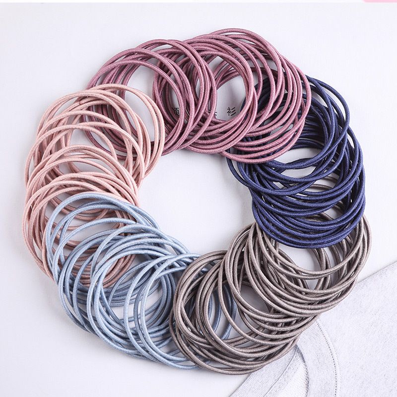 10pcs Basic Rubber Band Colourful/Black/Shining 橡胶发圈 黑/彩色 Ikat Rambut ...