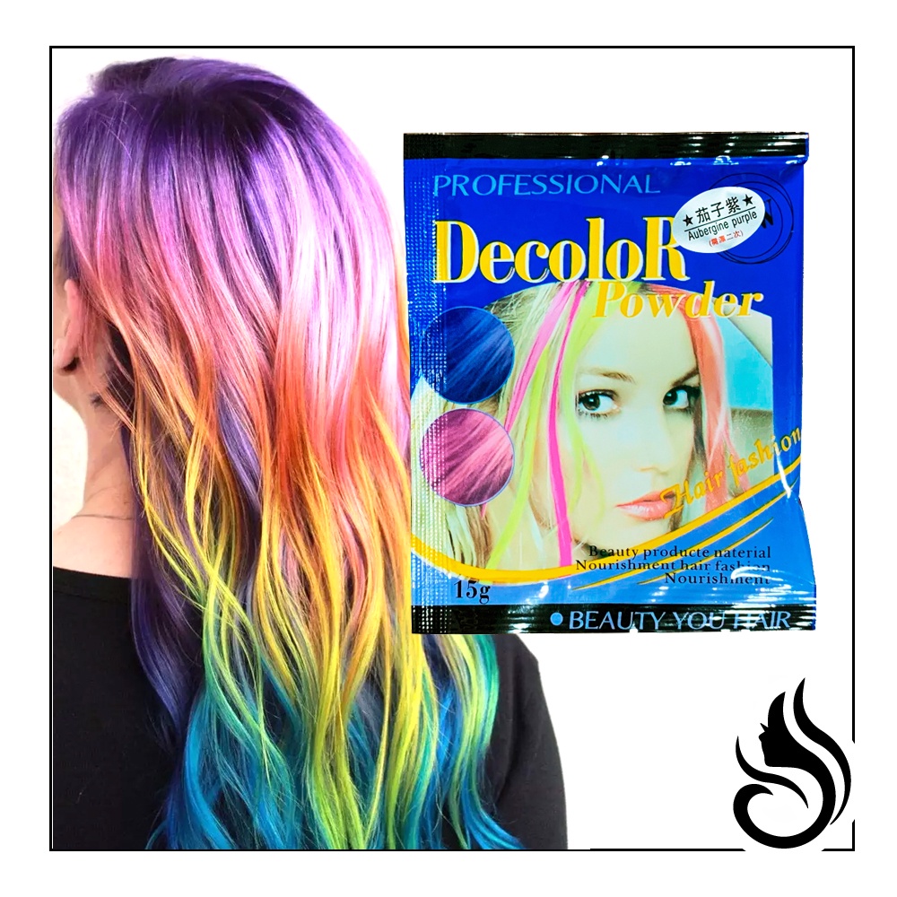 [Promotion!!! Buy 1 free 1] Decolor Powder Hair Dye Color Powder 15g ...