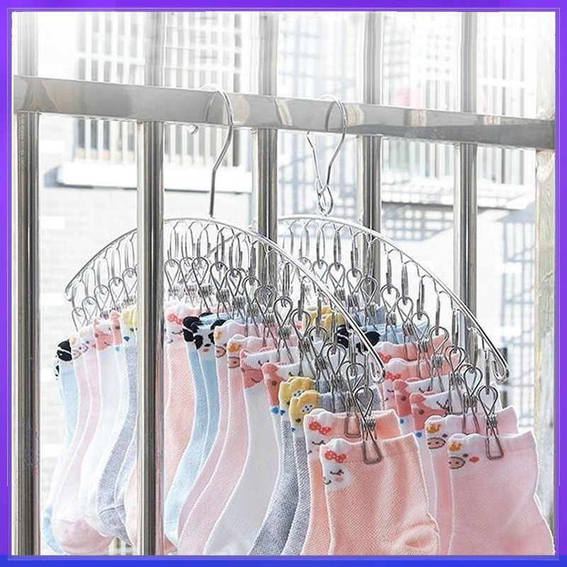 High Quality Stainless Steel Cloth Hanger 8/10/20 Clips With Anti Wind ...