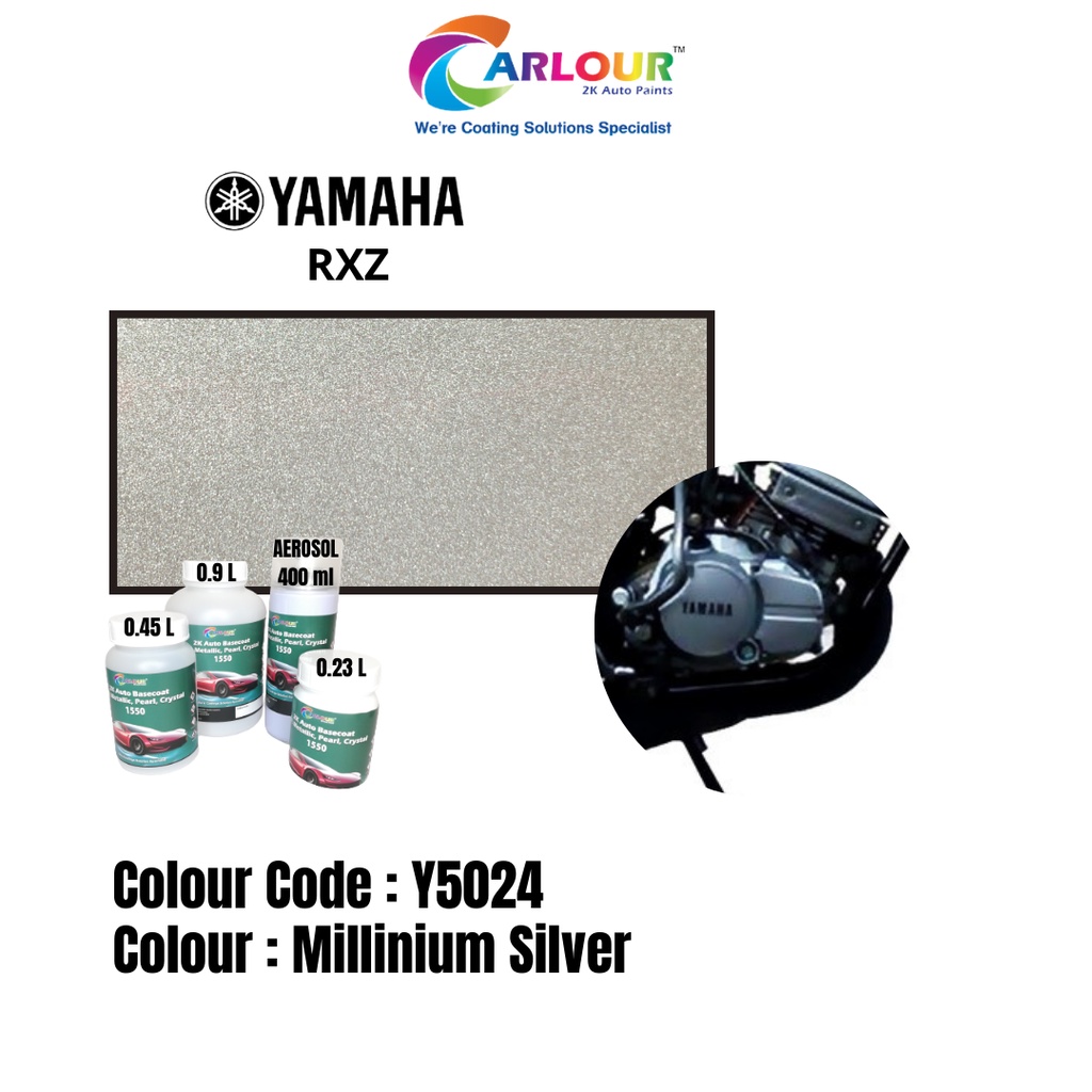 Motor Yamaha RXZ [Y5024] Millinium Silver Metallic 2K Original Basecoat ...