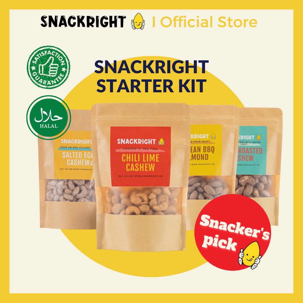 SnackRight Signature NUTTY Starter Bundle Kit (8 packets) | Non Fried ...