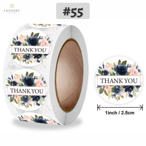 Thank You Sticker 25mm [50pcs or 500pcs] | Cartoon Label | Cute Label ...