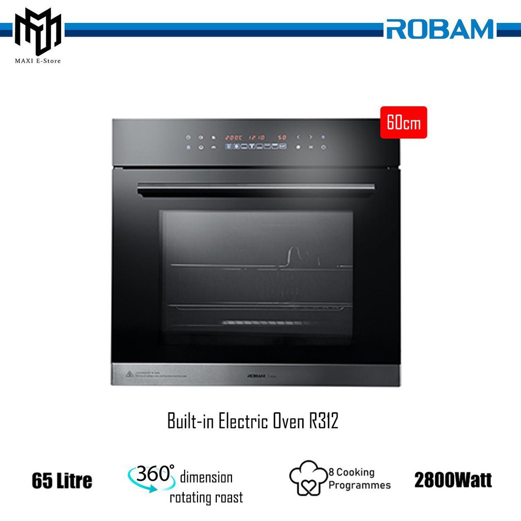 Robam R312 Built-in Electric Oven with 8 Function & LCD Display Touch ...