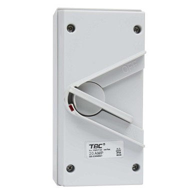 IP56 ISOLATOR/ SURFACE SWITCH/ THREE POLE WEATHER-PROTECTED 440VAC 20A ...