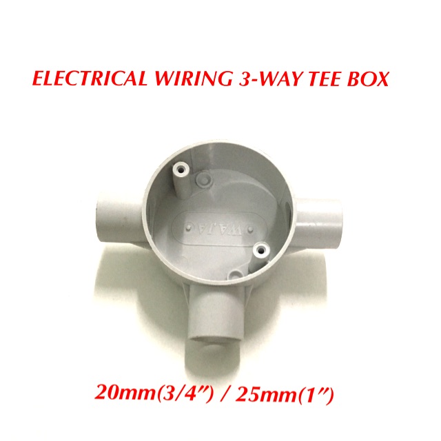 PVC Wiring 3 way Box / Pvc Wiring Tee Box | Shopee Malaysia