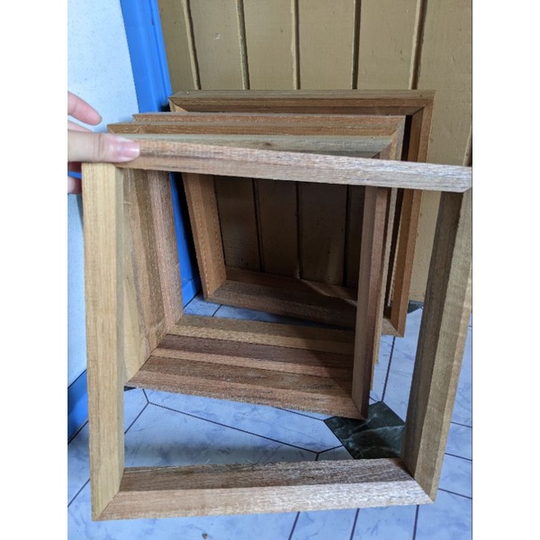 Frame Kayu 30cm x 30cm /Kayu frame utk photoshoot/hiasan dinding ready ...