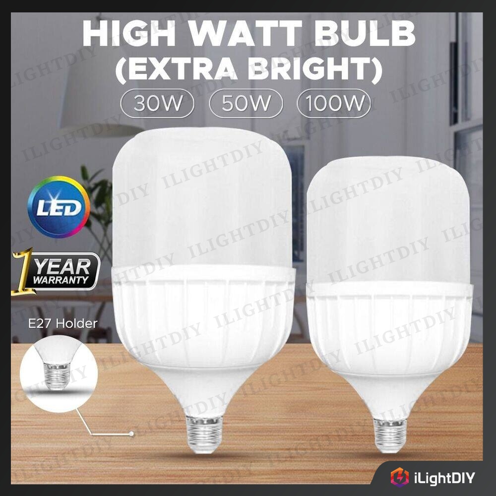 30W/50W/100W E27 HIGH WATTAGE LED BULB 240V EXTRA BRIGHT LED LAMP BULB | Shopee Malaysia