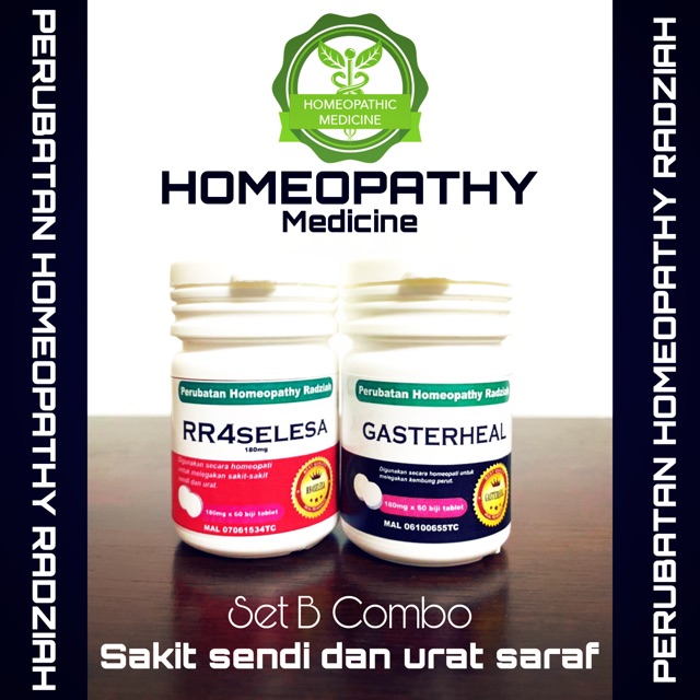 UBAT SAKIT URAT / SENDI / SARAF HOMEOPATHY SET B COMBO ( 100% TANPA ...