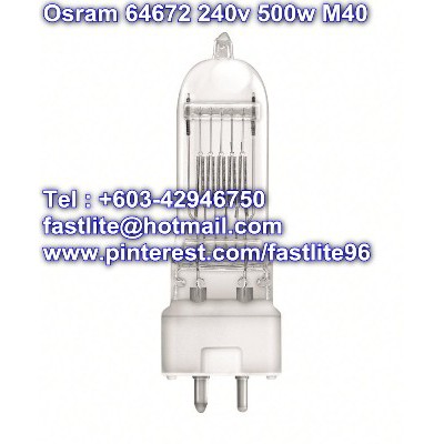 Osram 64672 240v 500w M40 Display Optic bulb (made in Mexico) | Shopee ...