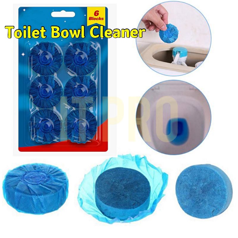 PRO🏠6pcs Blue READY STOCK Magic Auto Toilet Bowl Cleaner Blue Bubble ...