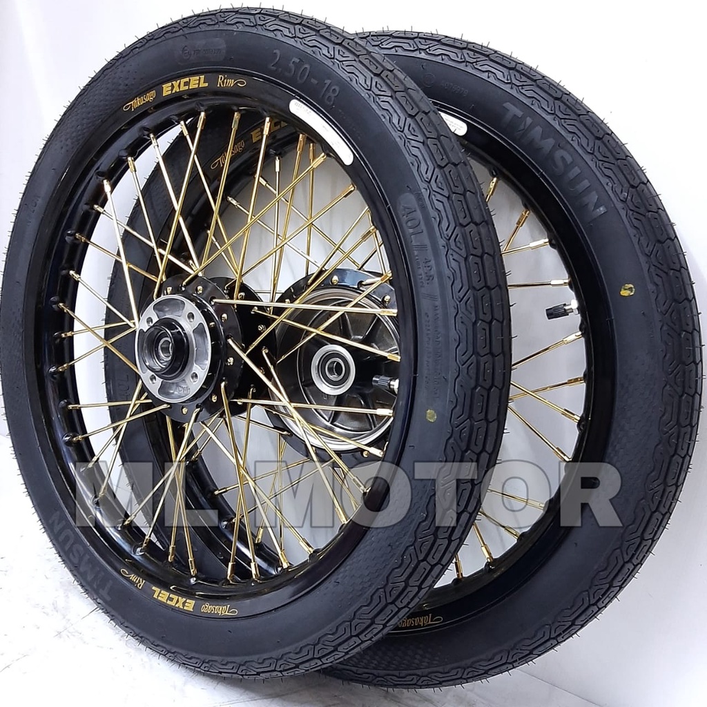 RXZ Set Pnp Takasago Excel Japan 160x18 Black, RCB Lidi Gold, Hub ...