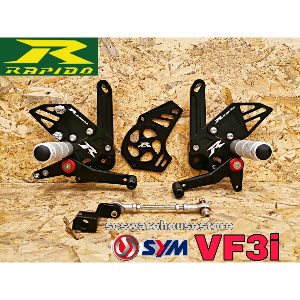 Racing Footrest / Single Footrest V2 Rapido SYM 185 VF3i + Sprocket ...