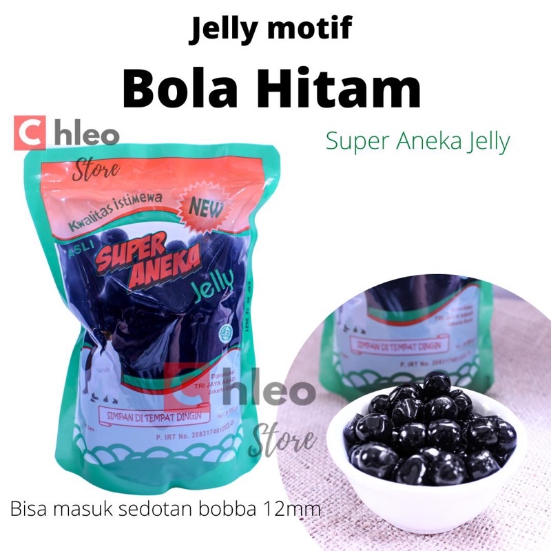 HITAM Jelly with black ball motif / jelly bobba brand "super various ...