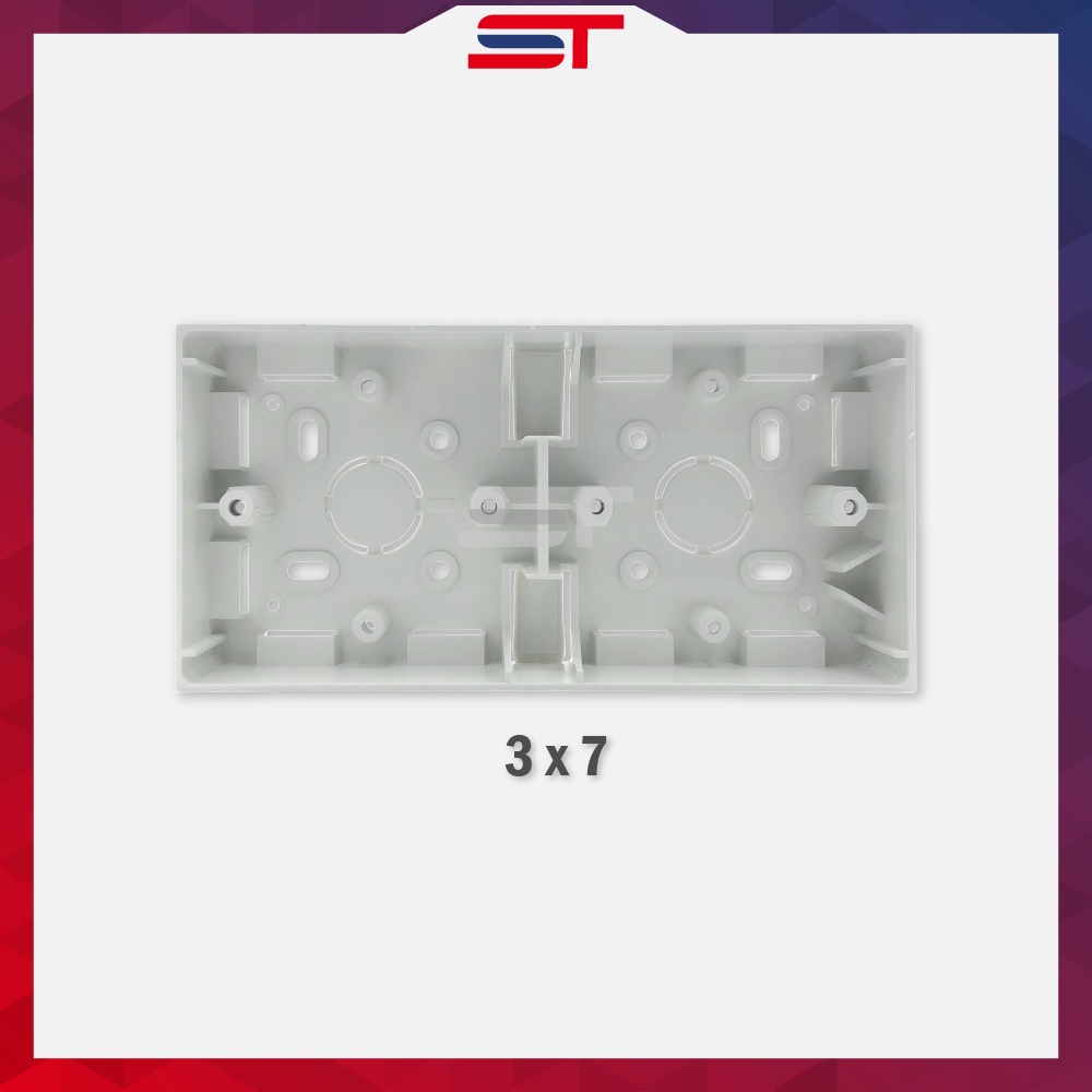 PVC BOX SURFACE TYPE NUT / ELECTRICAL BOX / WHITE BOX / BASE 3X3 / 3X7 ...