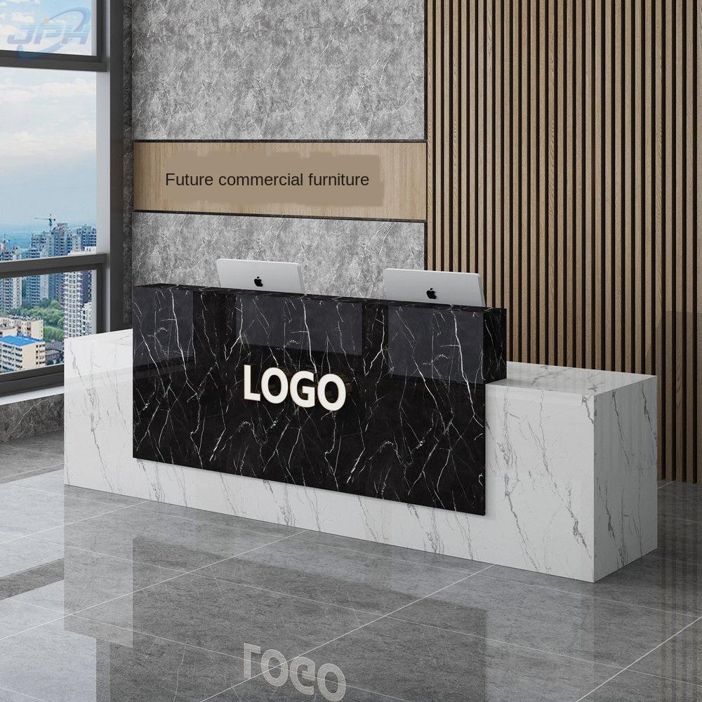 Checkout counter, reception desk, bar table, information simple and ...