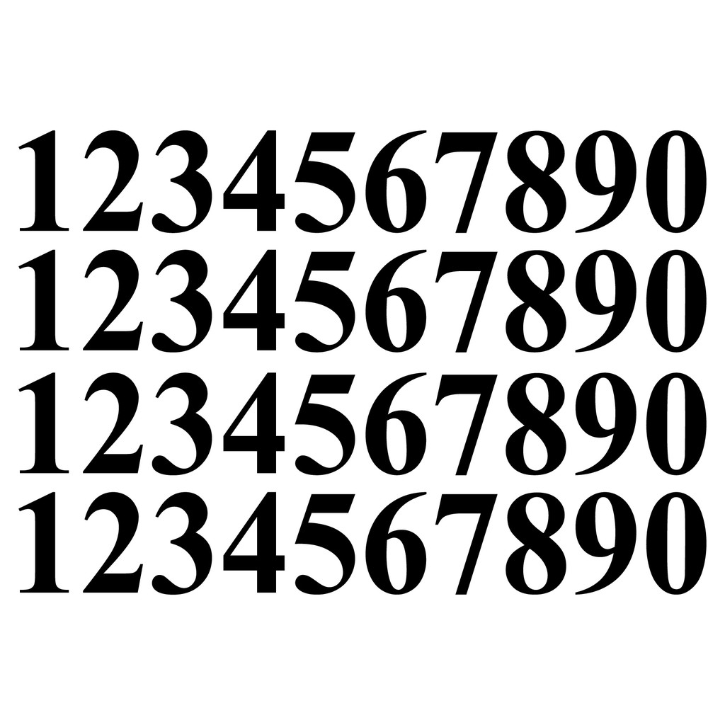 123 Numbers Sticker - A4 size 40 numbers | Shopee Malaysia