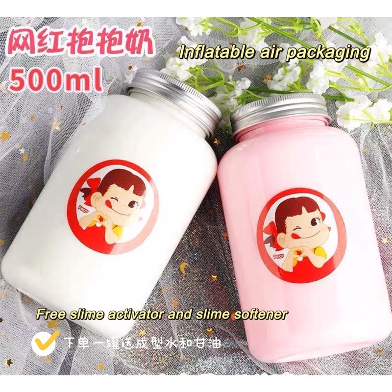 (Ready Stock + FREE Gift) Celebrity Hug Milk Fake Water Slime 500ml ...