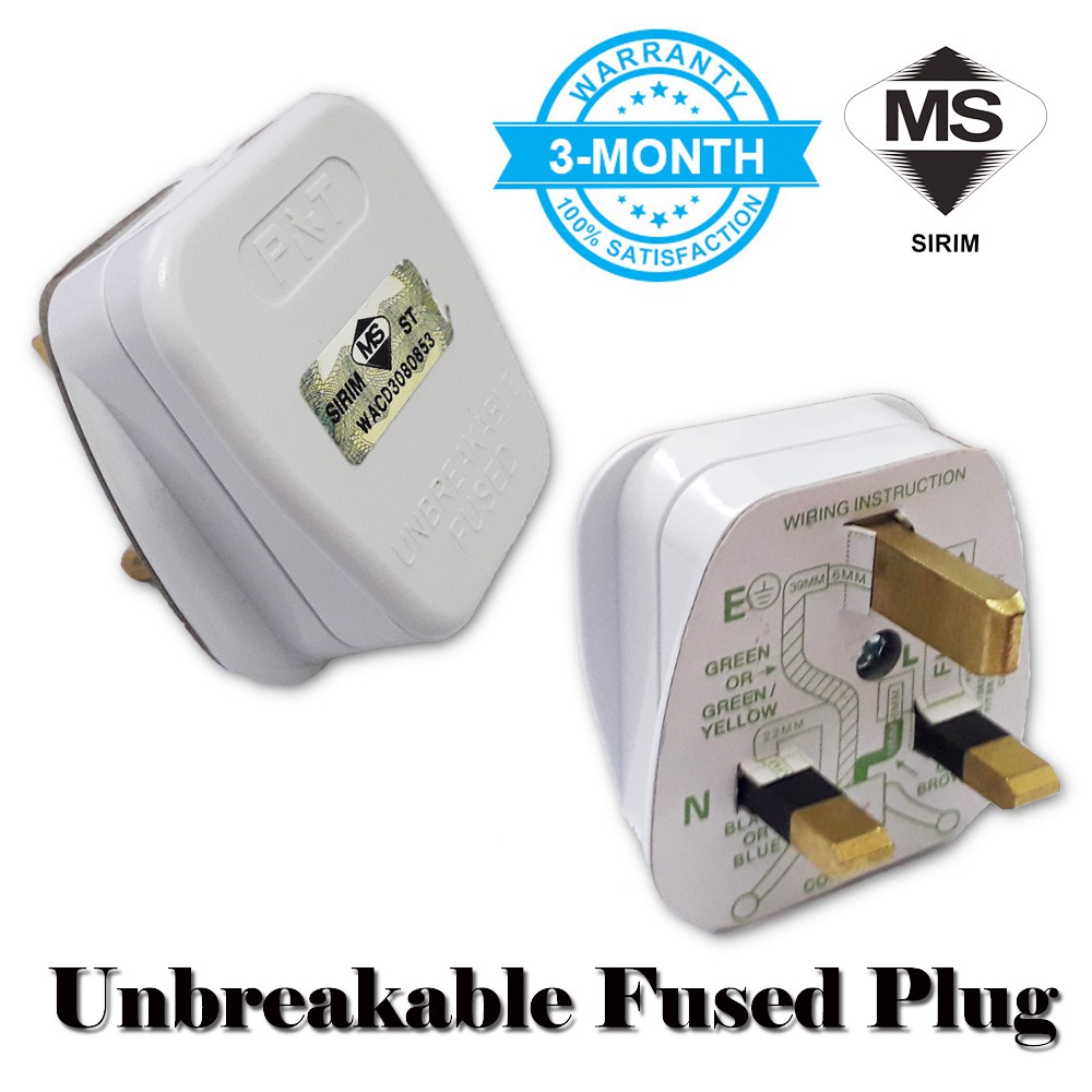 PNT 3 Pin 13 Amp Socket Plug Top - 100% Original / Sirim Approved / 3 ...