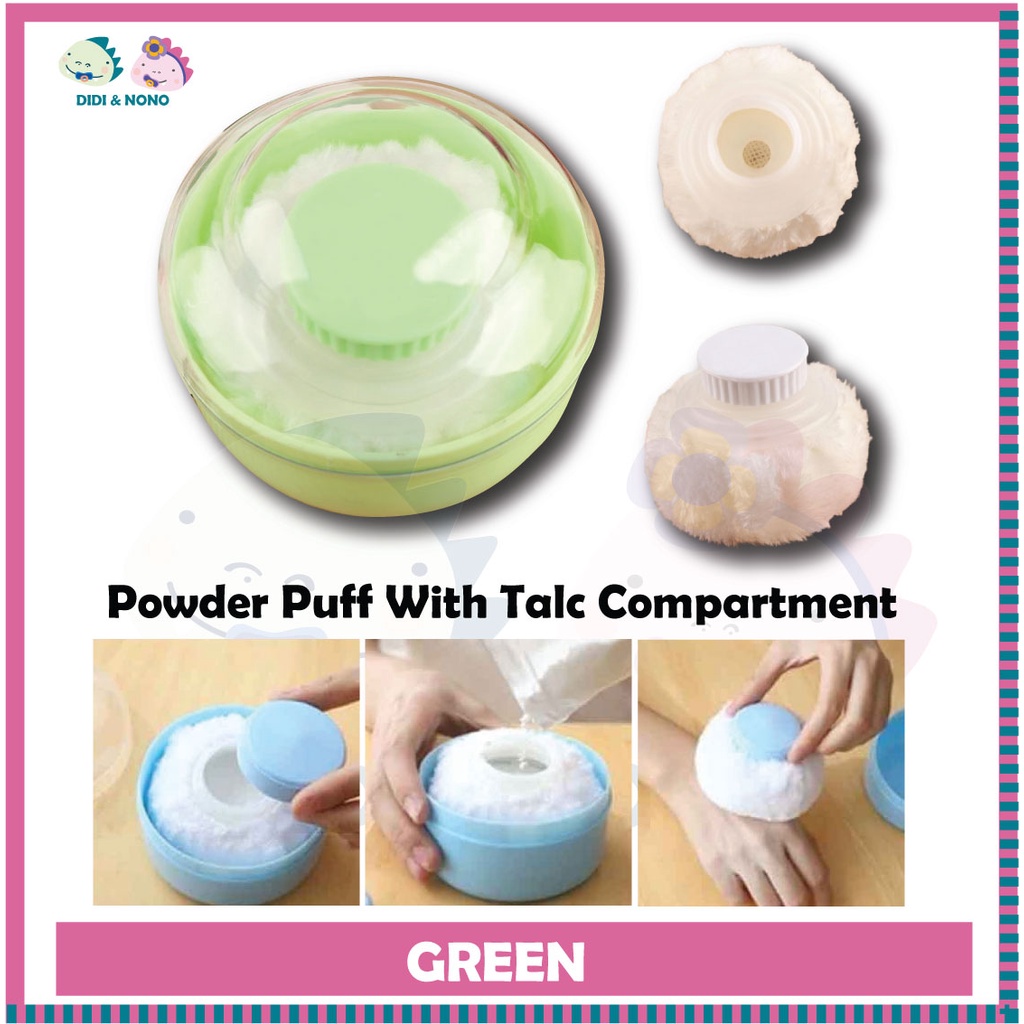 BEKAS BEDAK Powder Puff Case Baby Body Powder Case Talcum Powder Puff ...
