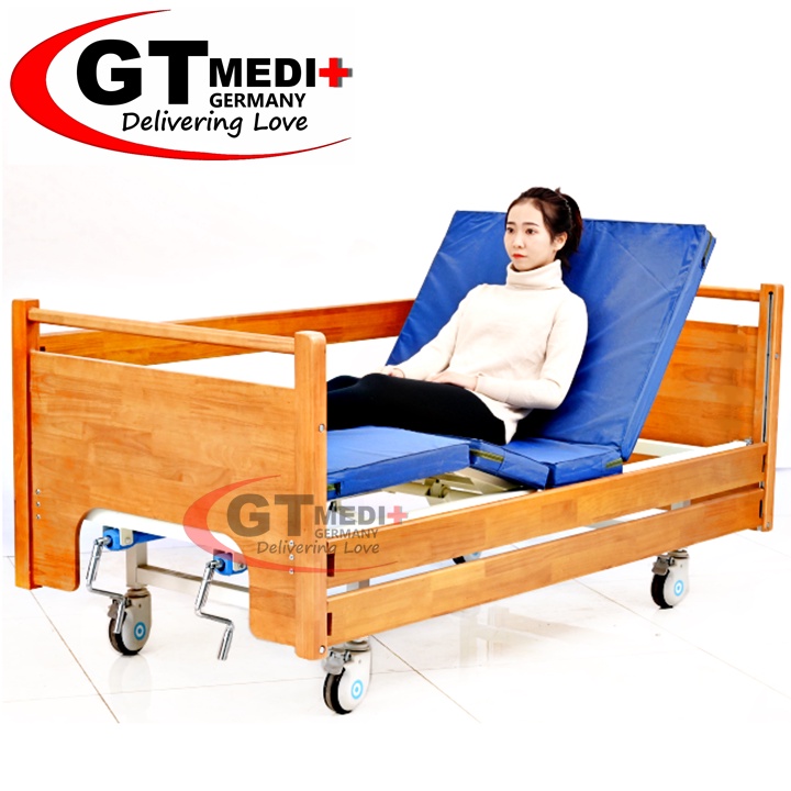 SW-DS01 GT MEDIT GERMANY Double Crank 2 Turn Function Medical Hospital Nursing Bed Mattress ...