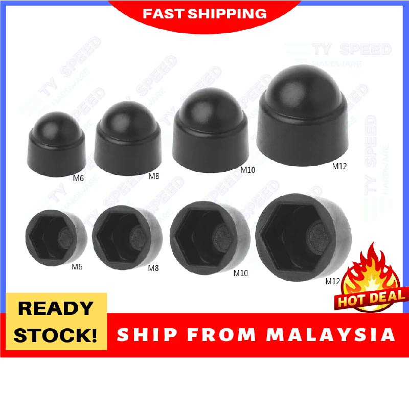 10Pcs M6 M8 M10 M12 Bolt Nut Dome Protection Cap Covers Exposed Hexagon Plastic | Shopee Malaysia