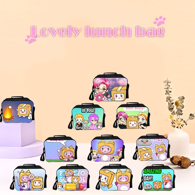Insulated Lankybox Fun Lunch Box For Children With Adjustable Strap And ...