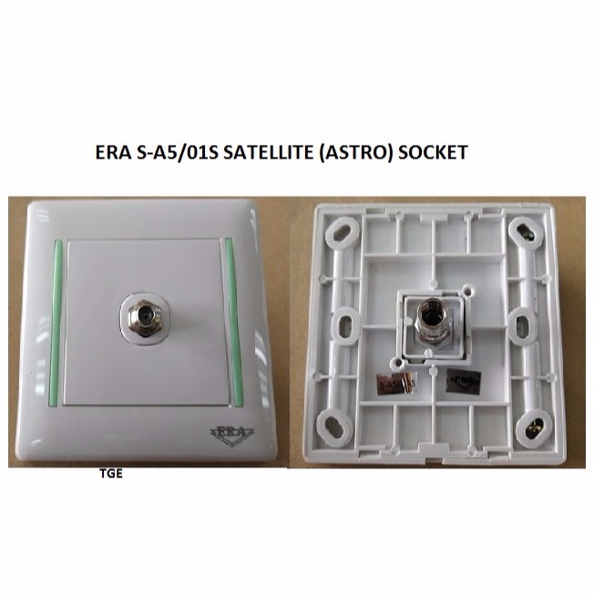 Era S-A5/01AS 1gang Satellite (Astro) Socket Wall Plate (F-type ...