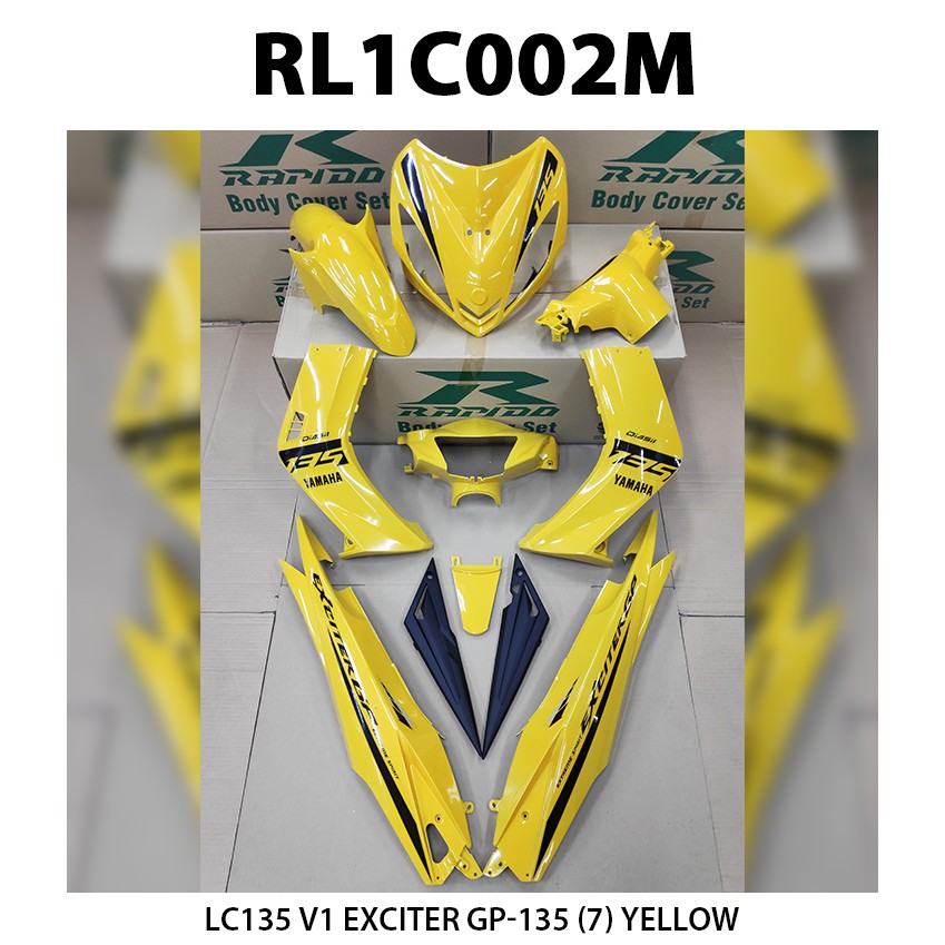 Rapido Yamaha LC135 V1 EXCITER GP (7) Motorcycle Cover Set ( Sticker ...