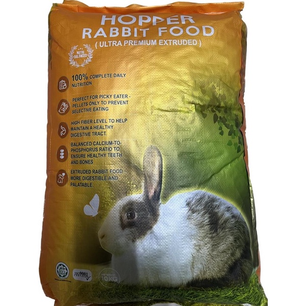Hopper Rabbit Food/Makanan Arnak (Ultra Premium Extruded) (10Kg ...