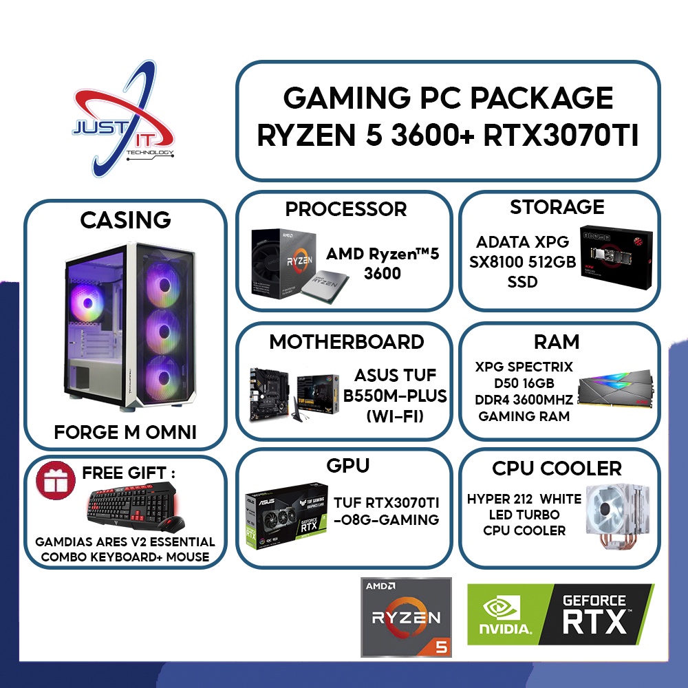 AMD Gaming PC Package (Ryzen 5 3600/16GB/512SSD) | Shopee Malaysia