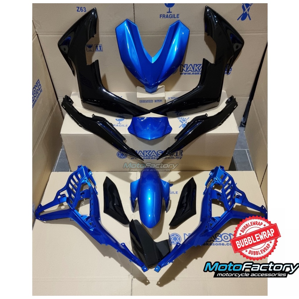 YAMAHA Y16ZR Y16 COVER SET GENUINE PARTS COVERSET KOSONG BLUE+BLACK # ...