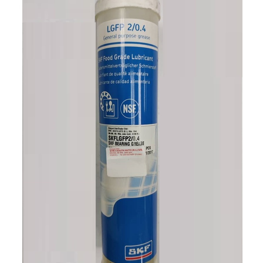 SKF LGFP 2/0.4 Cartridge Food Grade Lubricant SKF Bearing Grease Bakery Coffee Machine Food ...