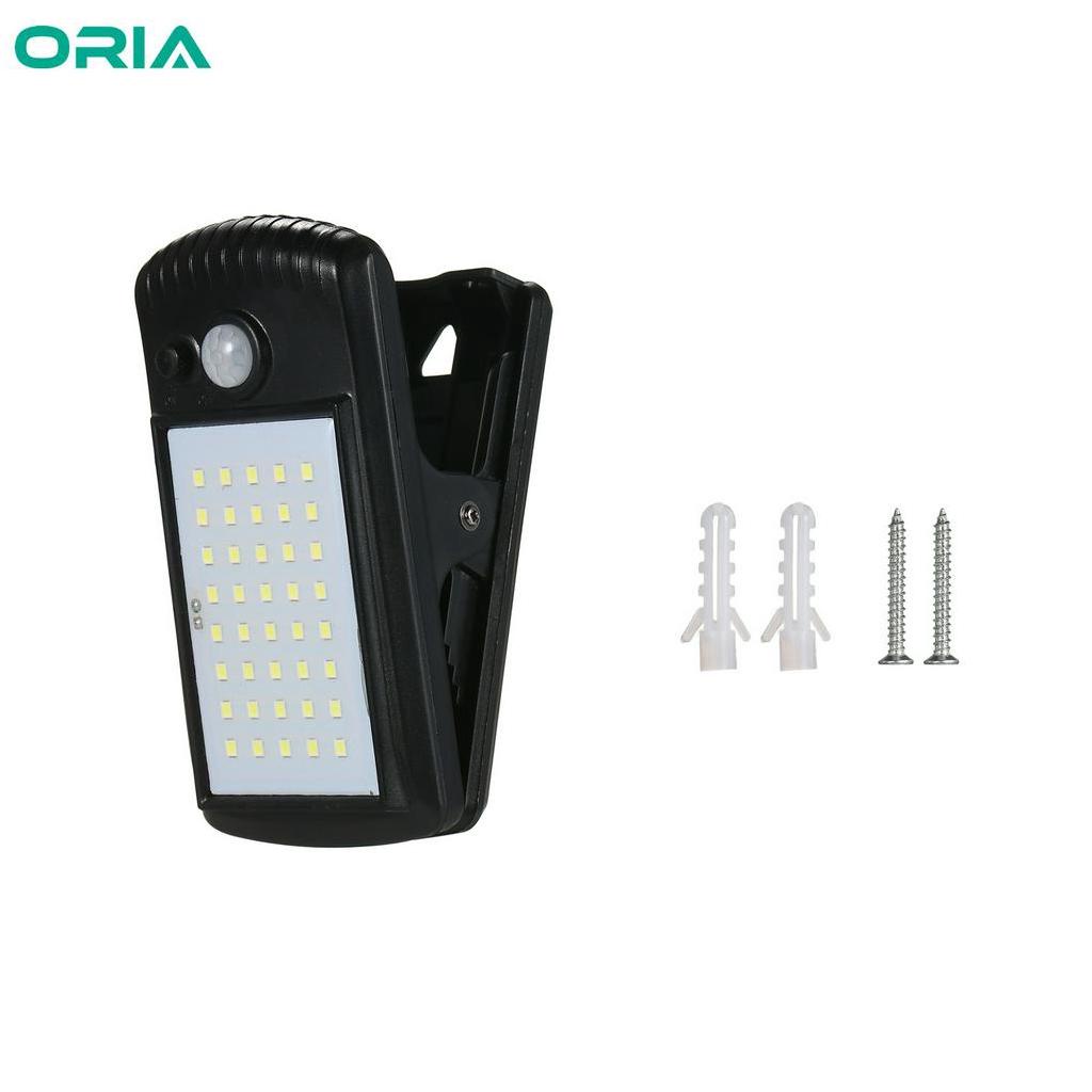 ORIA Portable Outdoor Solar Clip-on Infrared Sensor Light with 40 LED ...