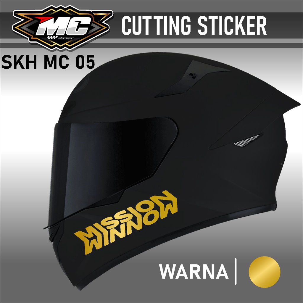 Cutting sticker Helmet Full Face MISSION sticker Cutting Helmet sticker ...