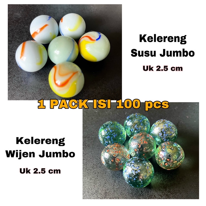 Guli / Marbles Jumbo Milk Color / Sesame Spots Uk 2.5 cm 1 Pack ...