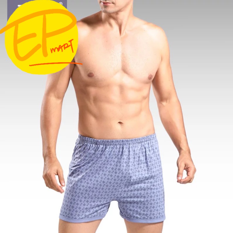 🔥 READY STOCK 🇲🇾 100% Cotton Mens Boxer Underwear Woven LOOSE LONGGAR ...