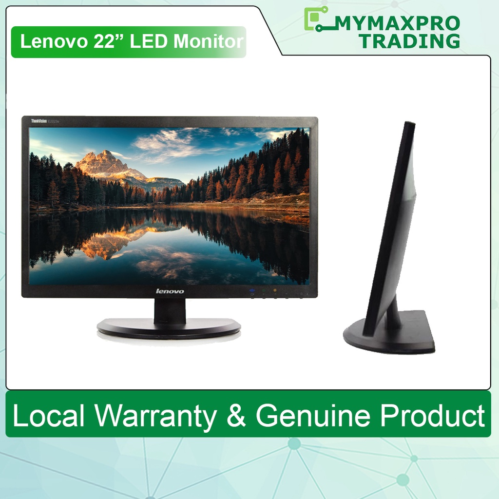 Lenovo ThinkVision E2223SWA 22" LED Monitor 1920 x 1080 Full HD VGA DVI ...