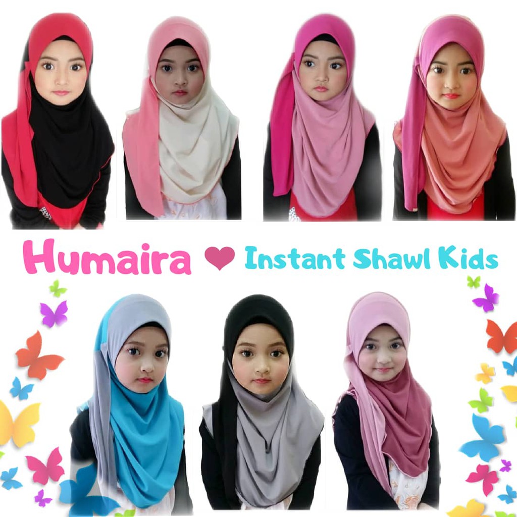 HUMAIRA INSTANT SHAWL KIDs TUDUNG KANAK-KANAK | Shopee Malaysia