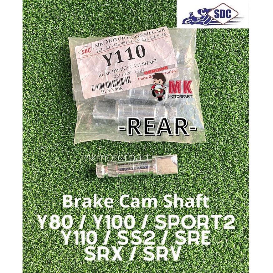 (REAR) Brake Cam SHAFT Yamaha Y80 / Y100 / Sport 2 / Y100(2) / YSS / Y110 / SS2 / SS110 Two ...