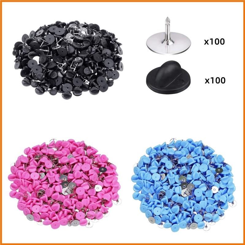 YOIOI 100Pcs Butterfly Clutch PVC Pin Backs Keepers Tie Tack Lapel Pin ...