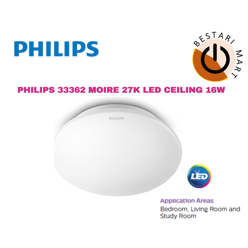 PHILIPS 33362 MOIRE 27K LED CEILING 16W | Shopee Malaysia
