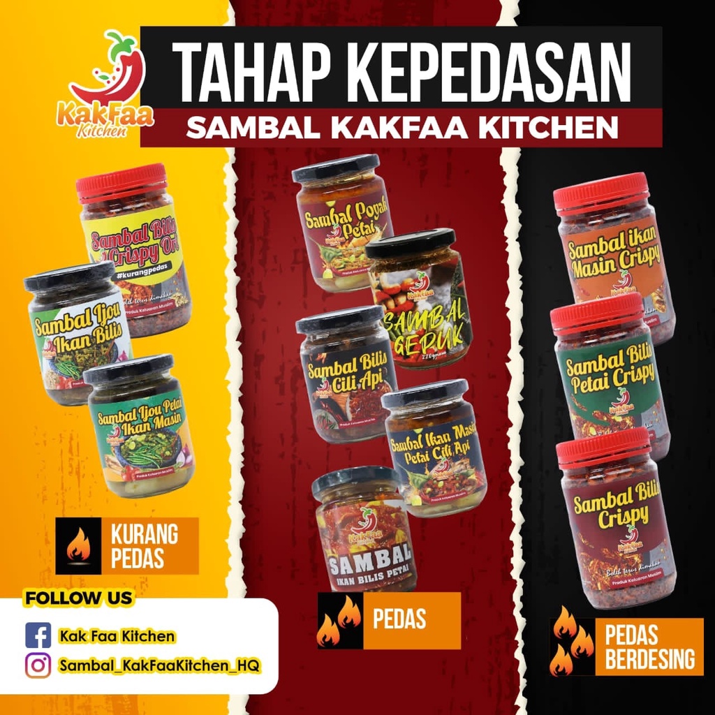 Sambal KAK FAA KITCHEN Ikan Bilis Petai Ijou Bilis Cripy Ijou Petai ...