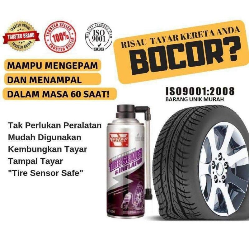 ALAT KECEMASAN UNTUK TAYAR PANCIT (TIRE SEALER) | Shopee Malaysia